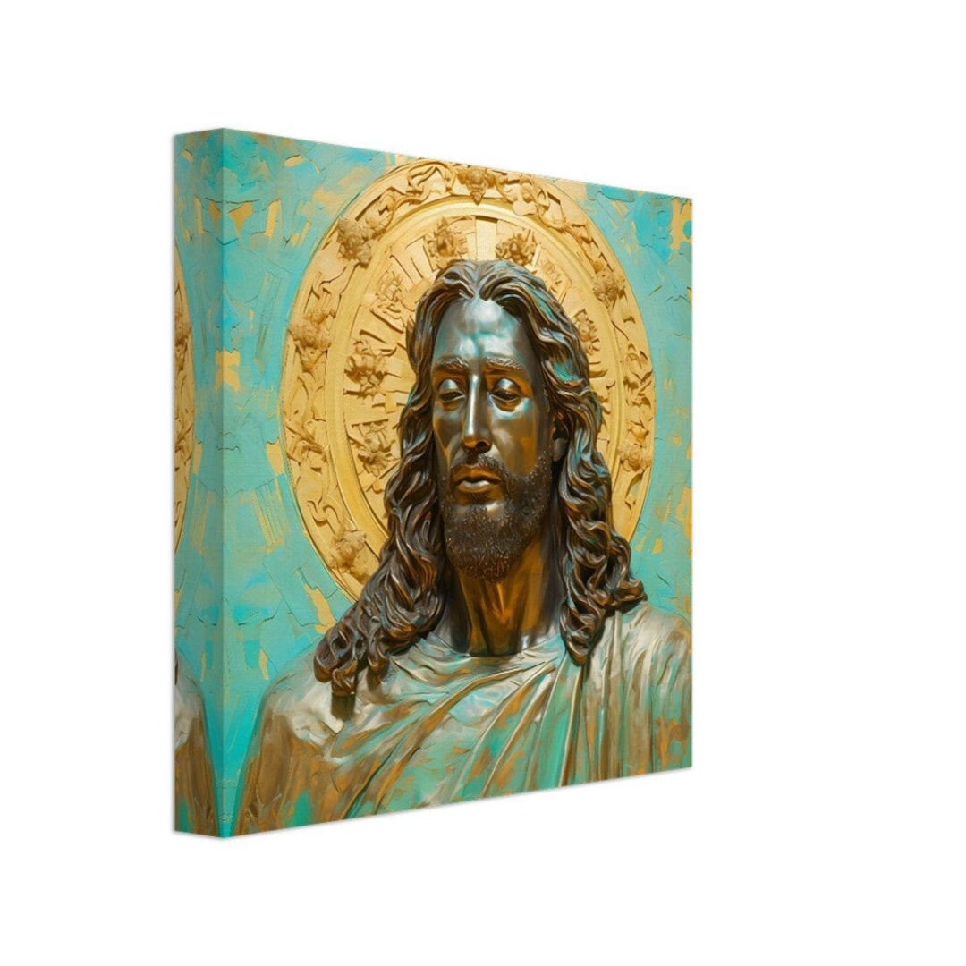 Jesus Christ Square Canvas Wall Art, Christian Wall Art, Jesus Wall ...