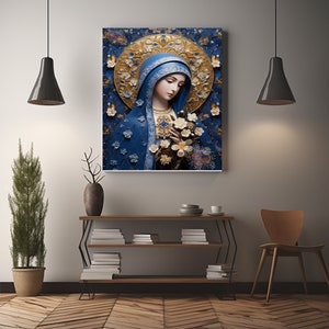 Virgin Mary Poster, Mother of Christ Poster, Virgin Mary Wall Art ...