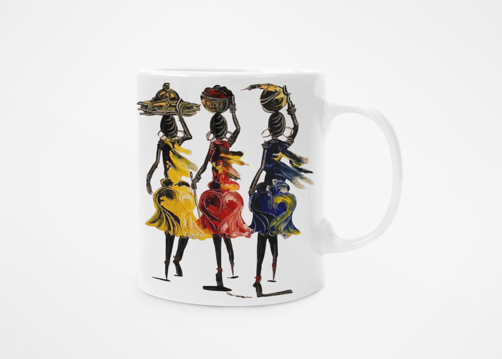 African Women Head Basket Mug, African Mugs, Ethnic Mugs, African ...