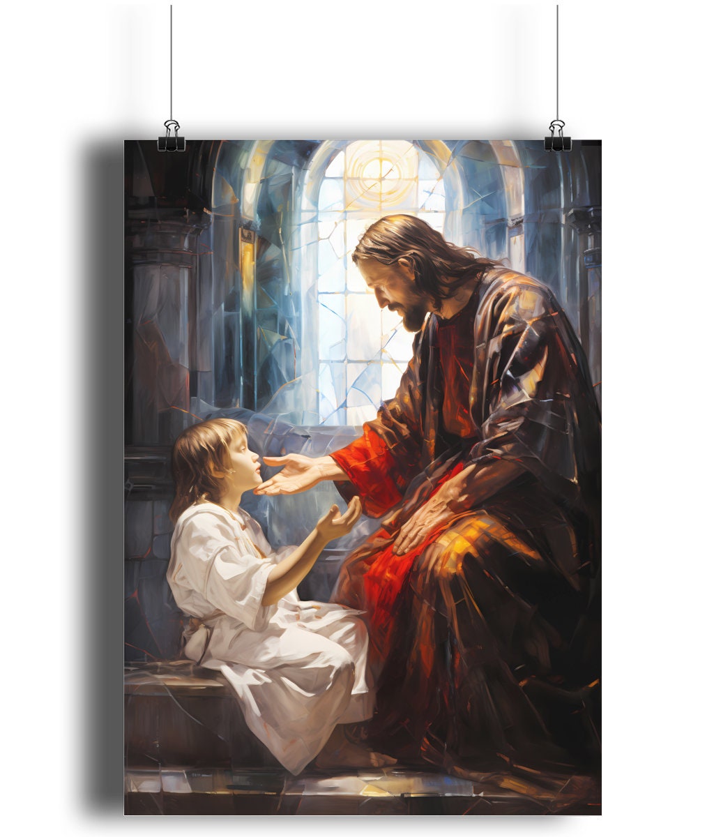 Jesus Christ Poster, Jesus Christ Wall Art, Christian Wall Art, Jesus ...