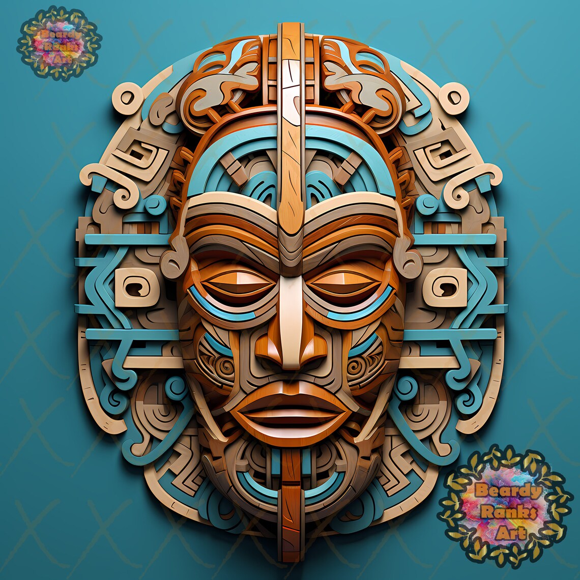 Digital African Mask Artwork Afrocentric Art African Tribal - Etsy