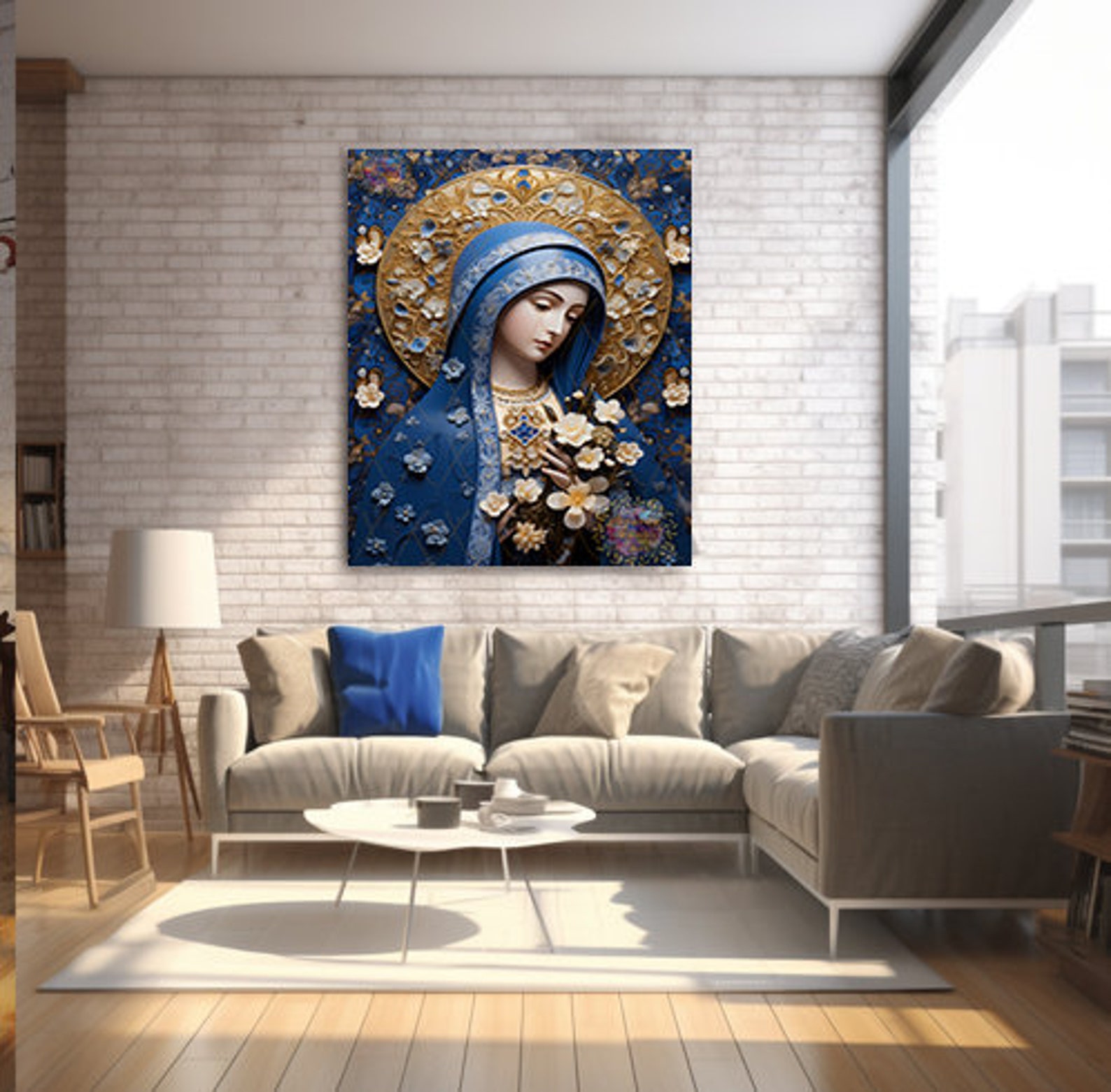 Virgin Mary Poster, Mother of Christ Poster, Virgin Mary Wall Art ...