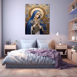 Virgin Mary Poster, Mother of Christ Poster, Virgin Mary Wall Art ...
