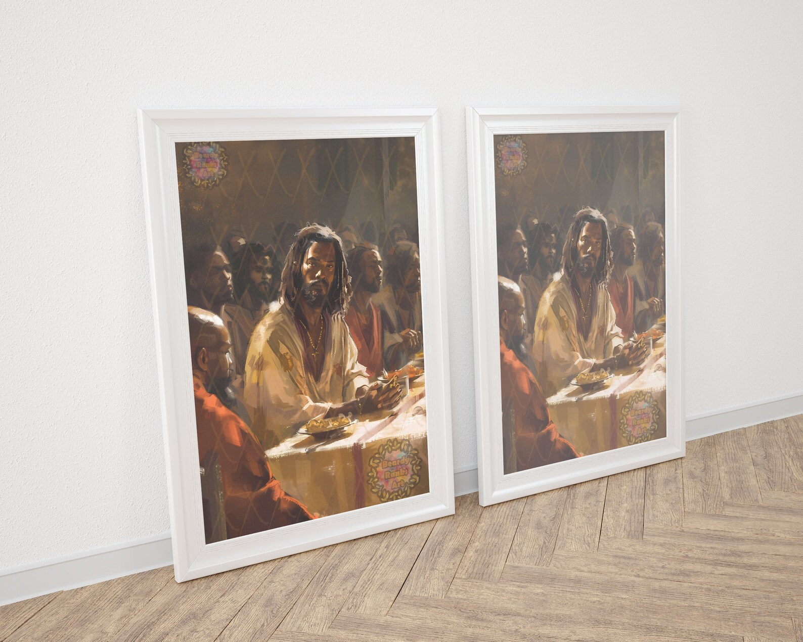 Black Jesus Last Supper Poster, Black Jesus Wall Art, Christian Wall ...