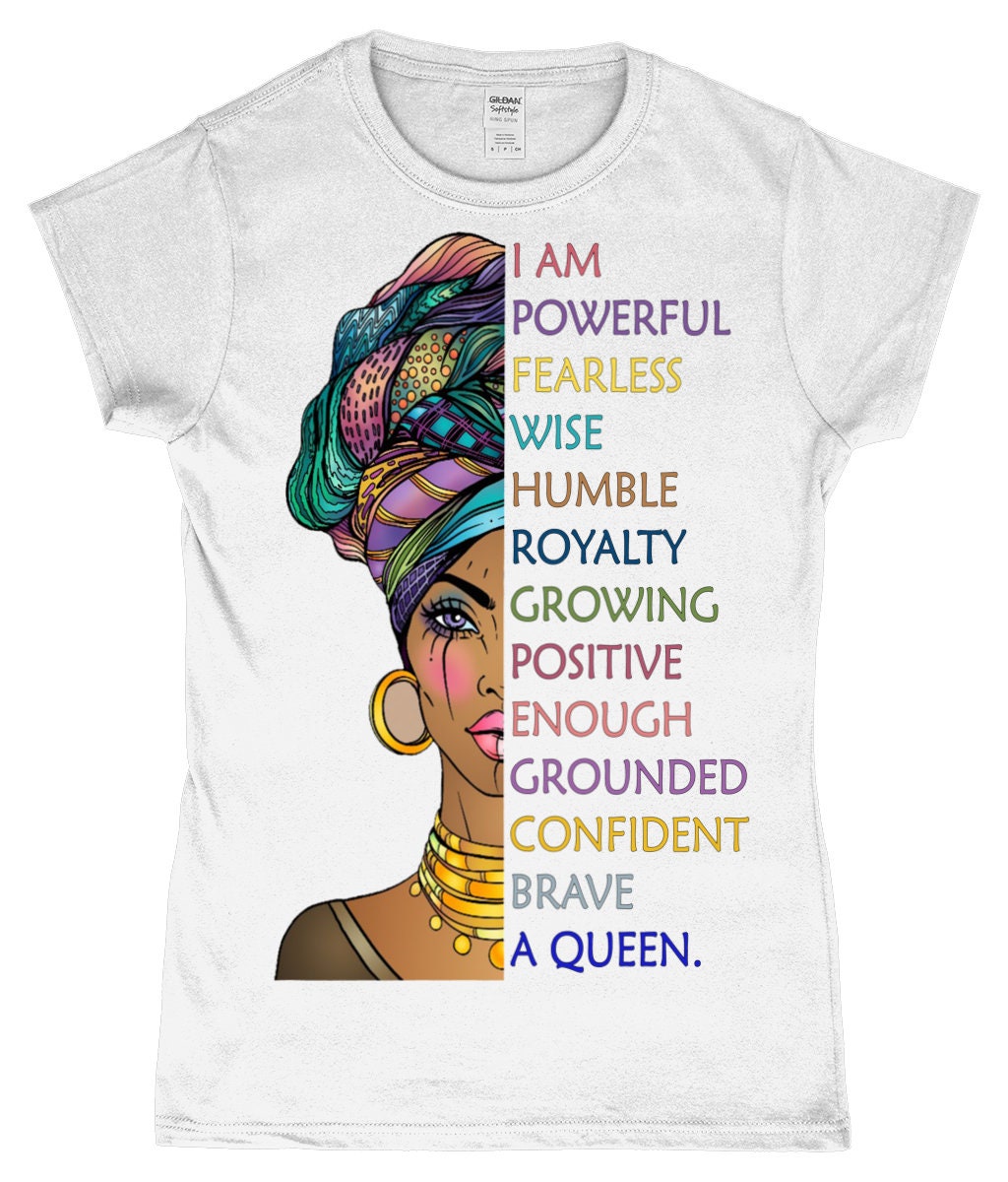 Black Queen Positive Affirmation T-shirt Black Girl Magic - Etsy