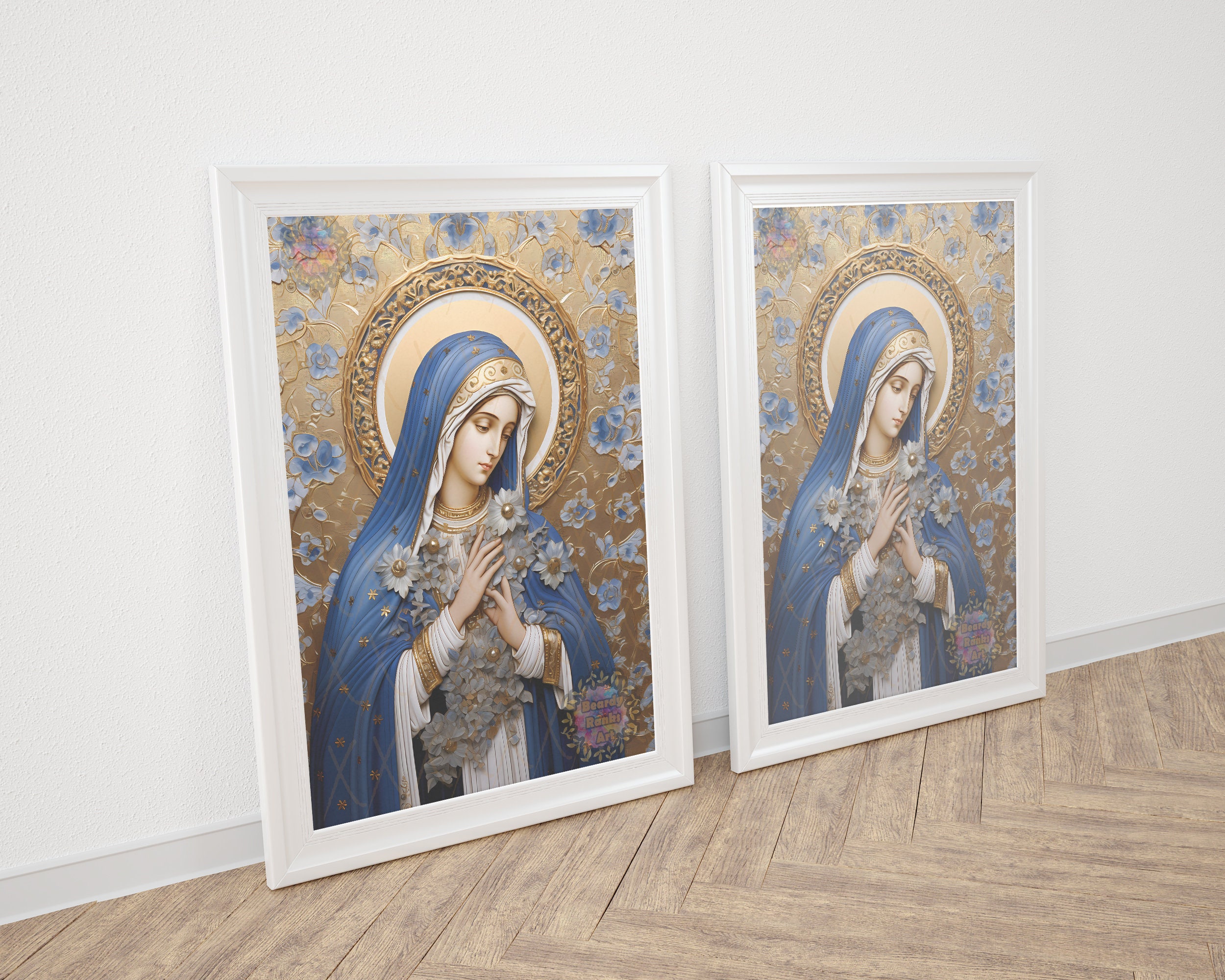 Virgin Mary Poster, Mother of Christ Poster, Virgin Mary Wall Art ...