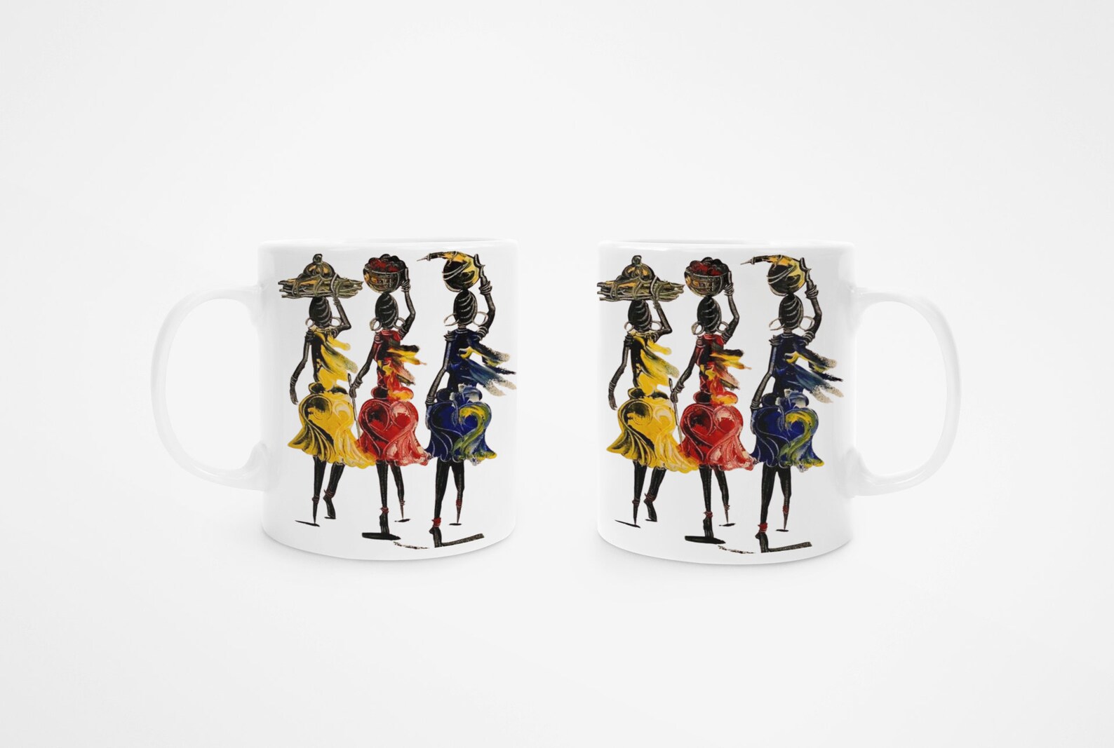 African Women Head Basket Mug, African Mugs, Ethnic Mugs, African ...
