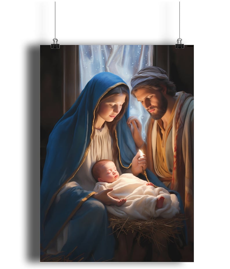 Baby Jesus Christ Poster, Baby Jesus Christ Wall Art, Christian Wall ...