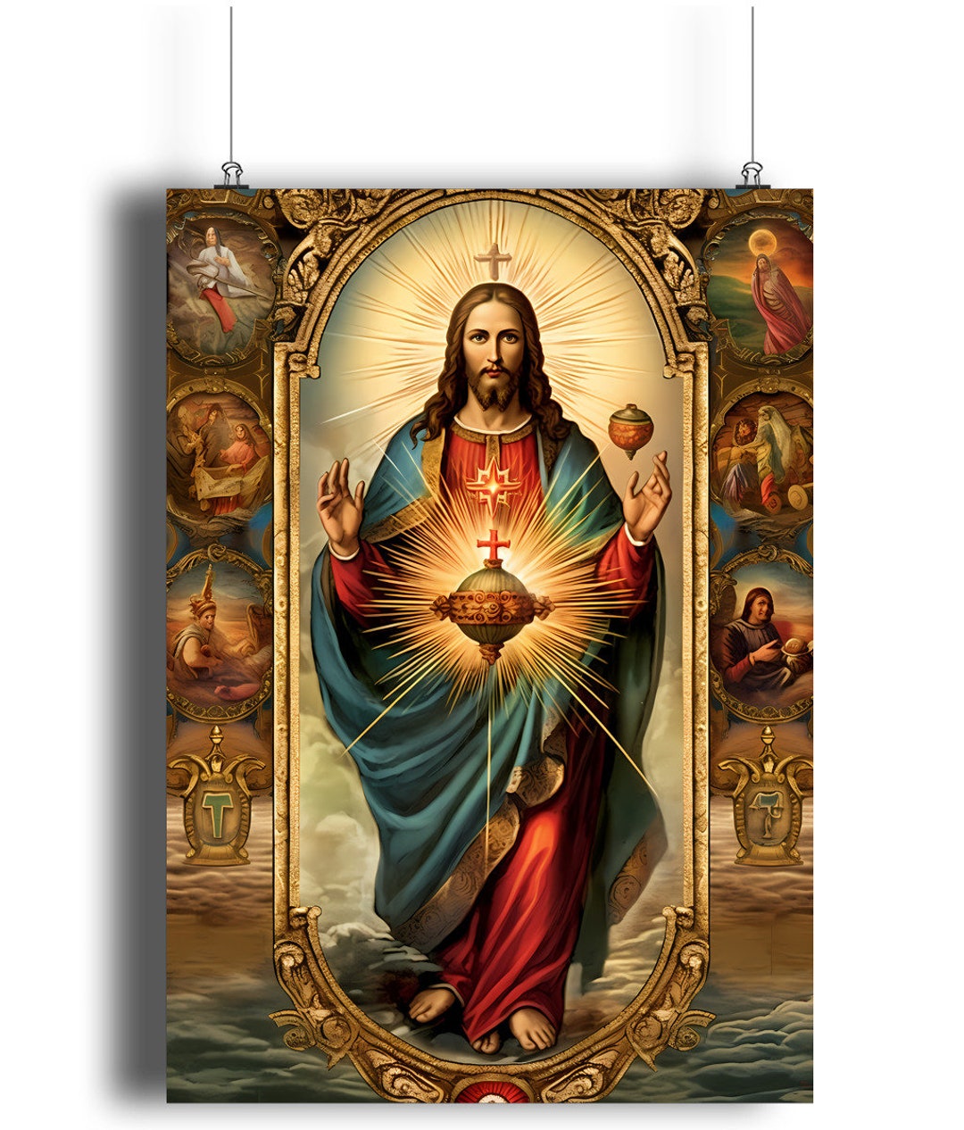 Jesus Christ Poster, Jesus Christ Wall Art, Christian Wall Art, Jesus ...