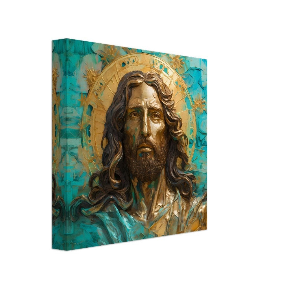 Jesus Christ Square Canvas Wall Art, Christian Wall Art, Jesus Wall ...