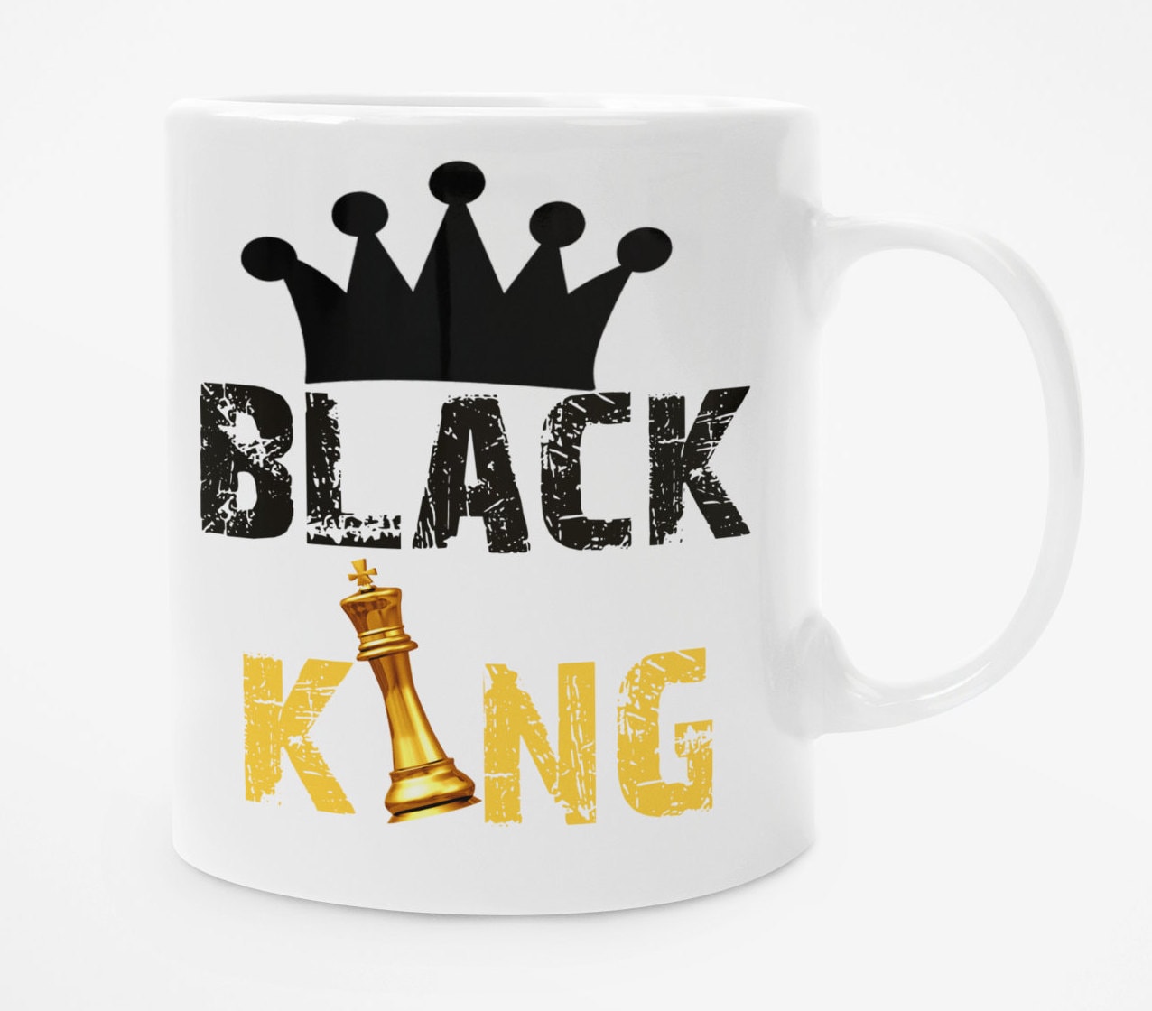 Kitchen & Dining Drink & Barware Gift For Him Black Man King Coffee Mug ...
