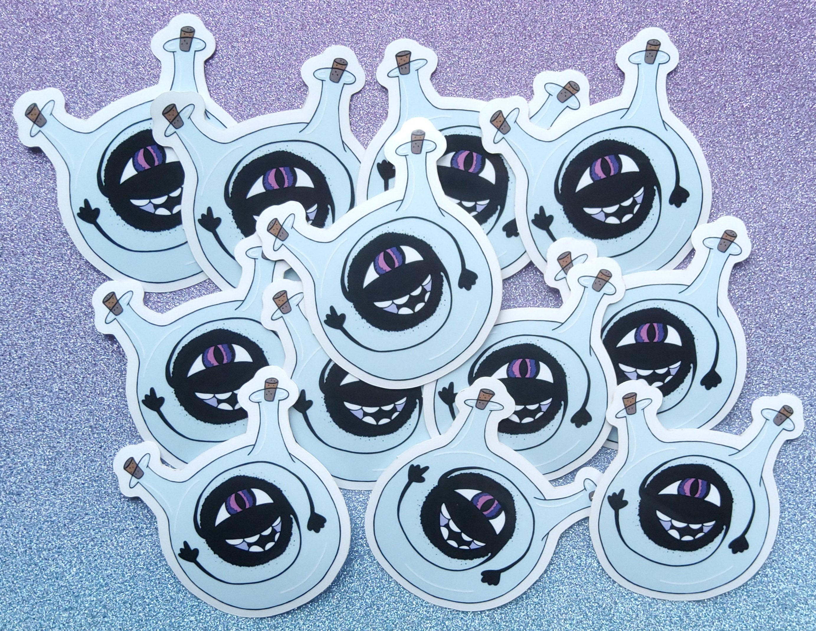 Dwarf in Flask Sticker Transparent Weatherproof | Etsy