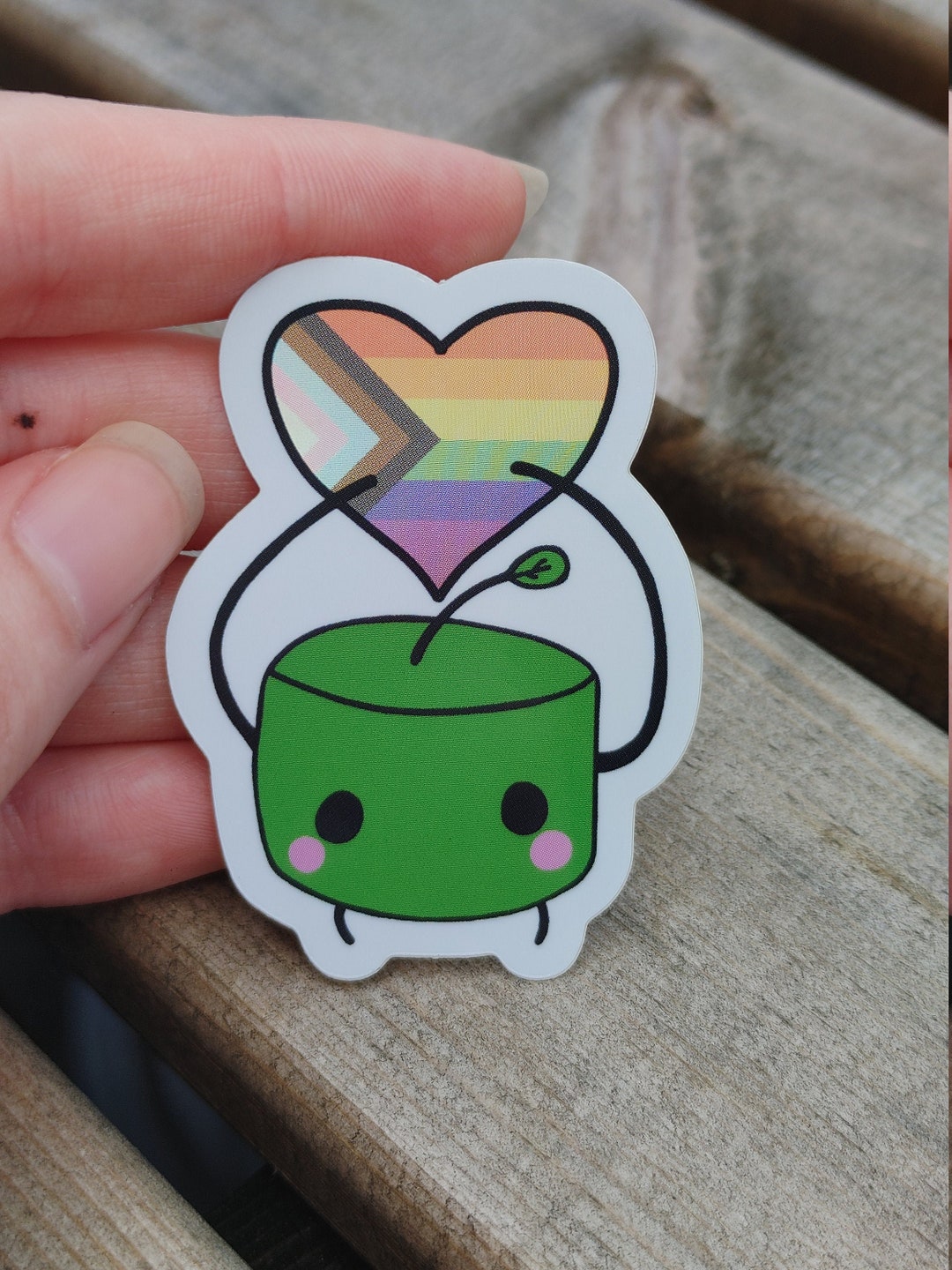 Pegatina sorpresa LGBTQ+ Pride de Junimo, holográfica, bonita ...