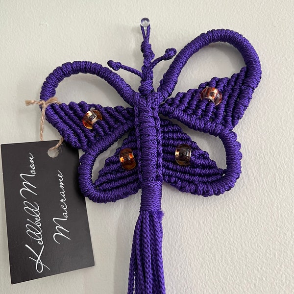 Purple Macrame Wall Hanging - Etsy