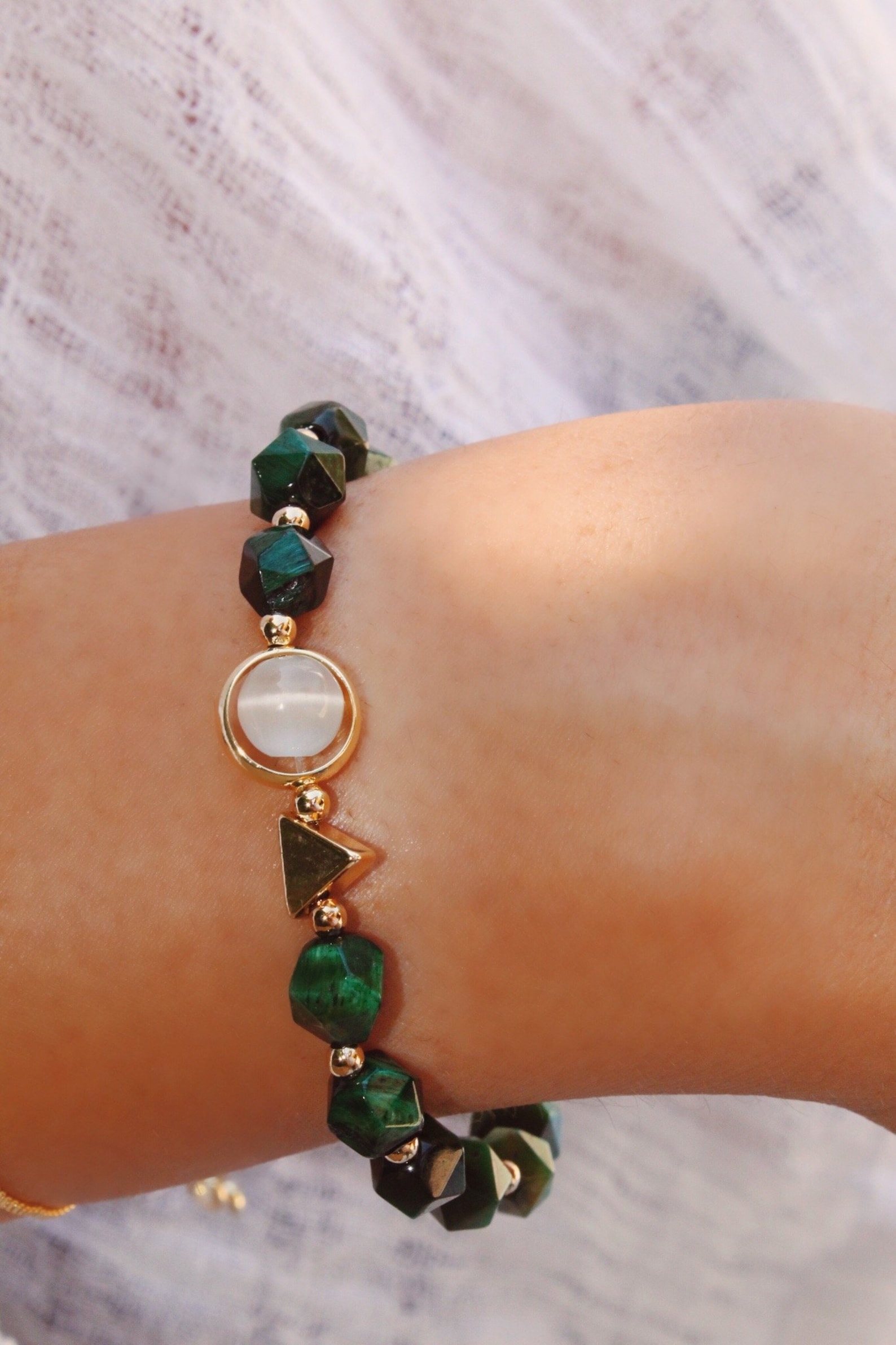 Emerald Beaded Bracelet - Etsy