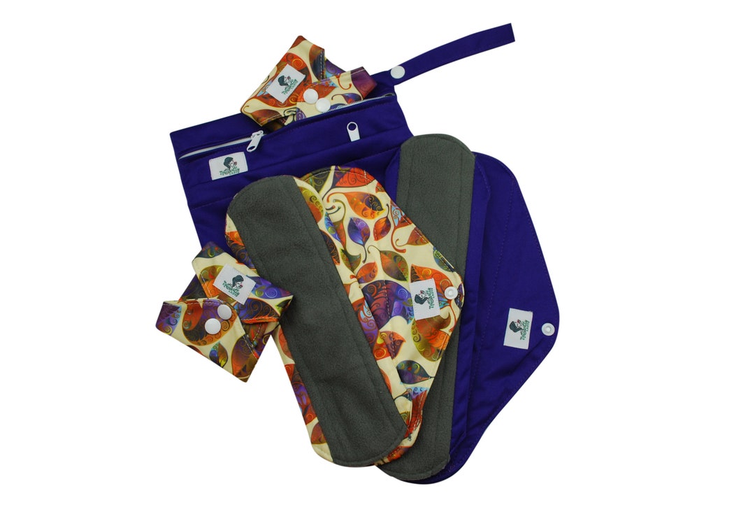 Reusable Menstrual Pad Kit With 6 Pads Normal and Abundant Flow - Etsy