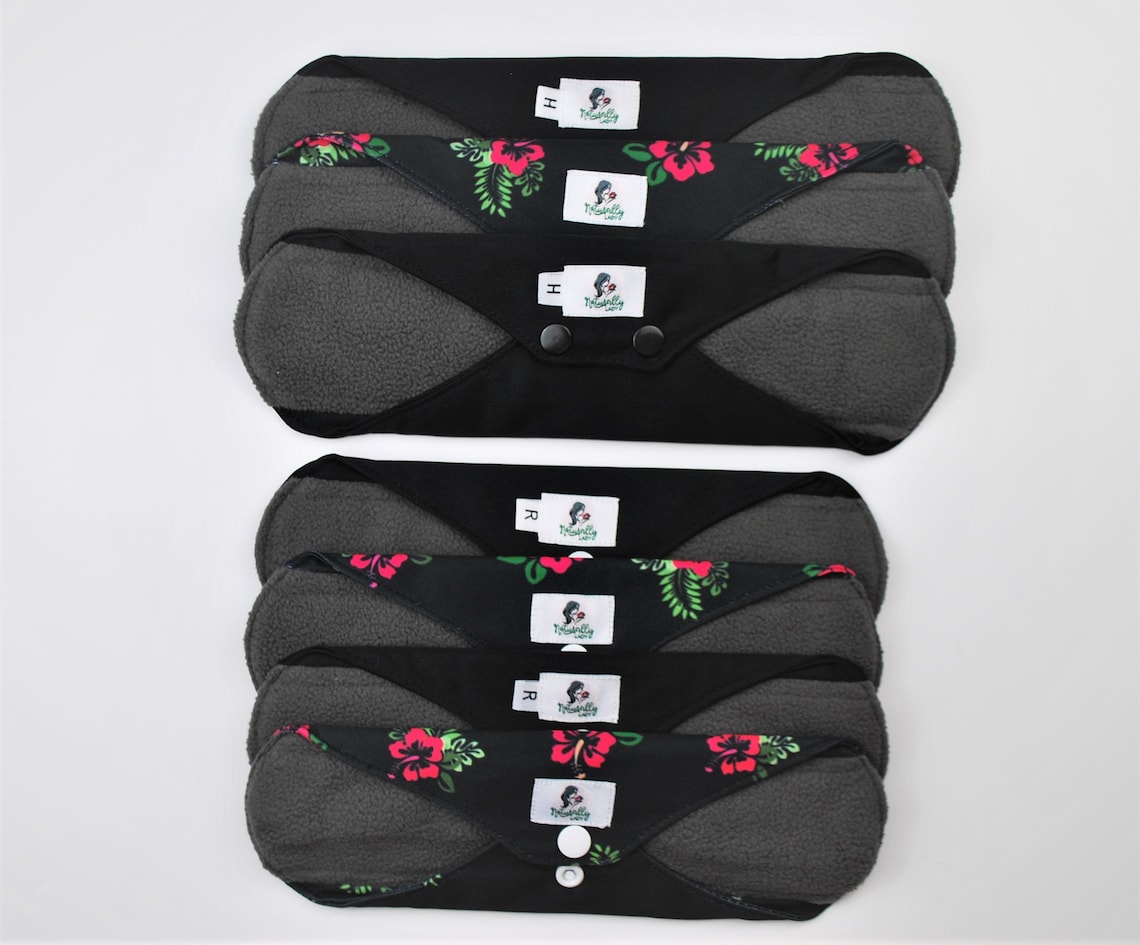 Reusable Menstrual Pad Kit With 7 Pads Normal and Abundant Flow - Etsy