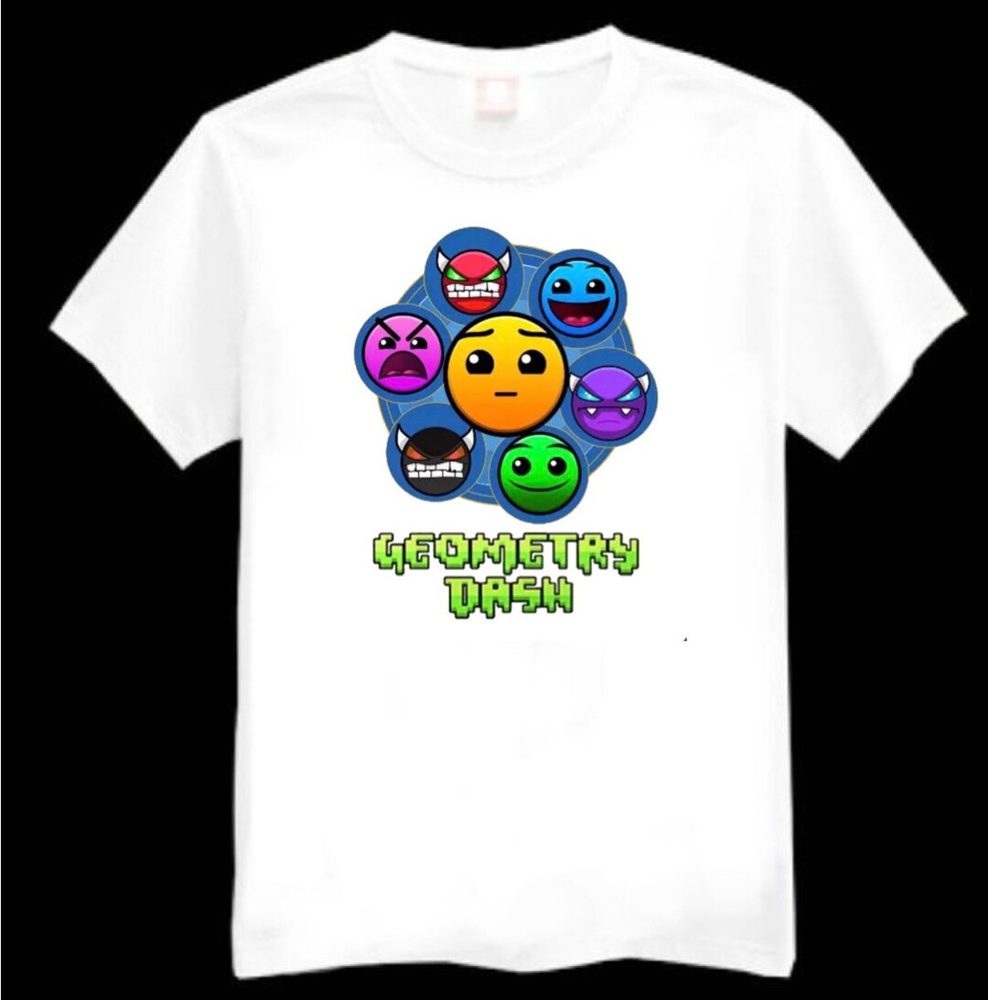 Geometry Dash Kids Printed T-shirt Various Sizes Available - Etsy