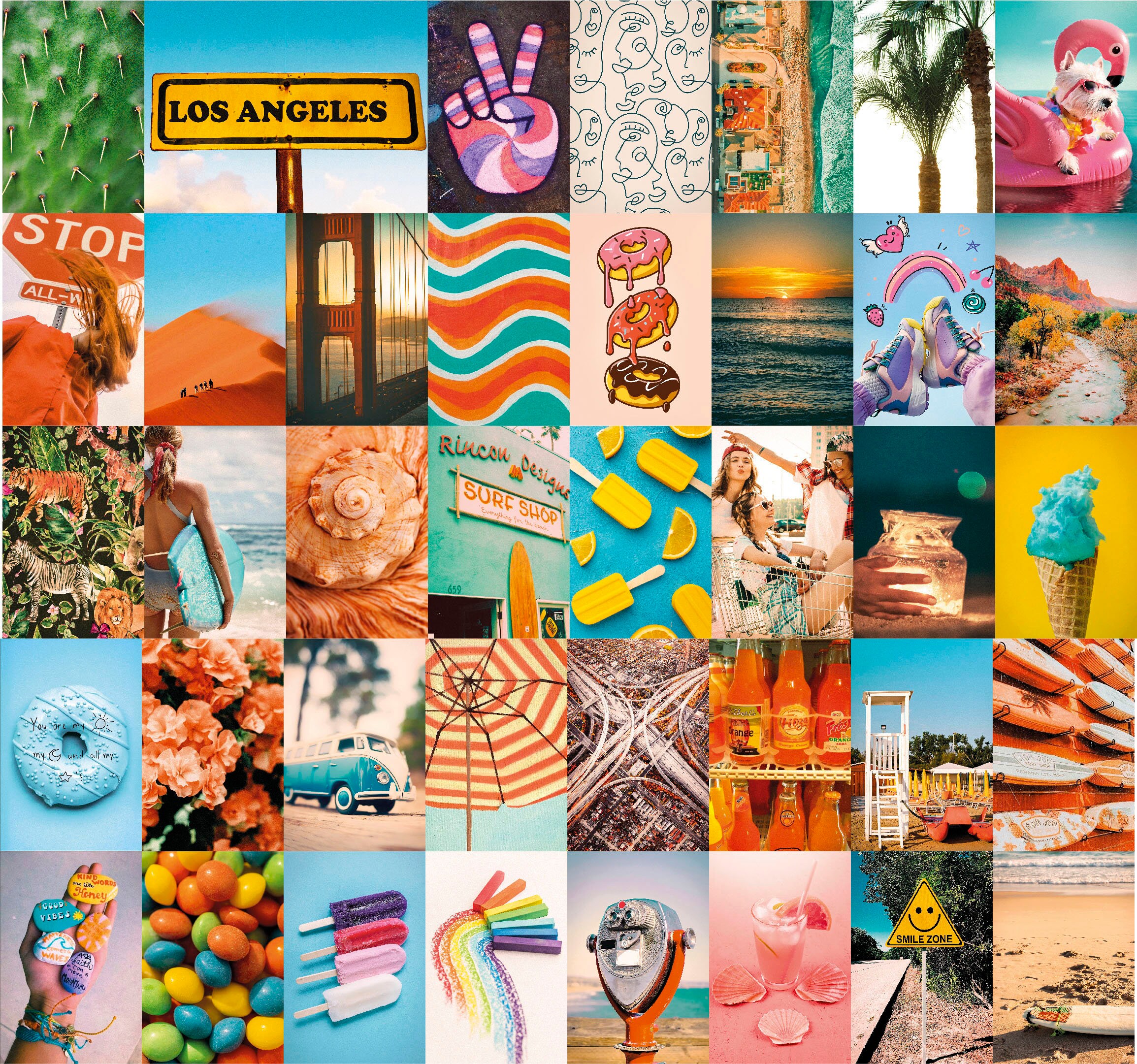 Wall Collage Kit Aesthetic Vsco Wall Collage Kit Beach And Etsy