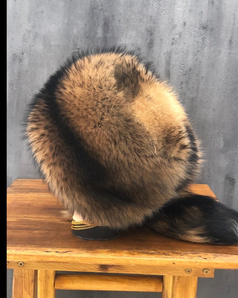 Natural Raccoon Fur Hat Unisex Any Size - Etsy