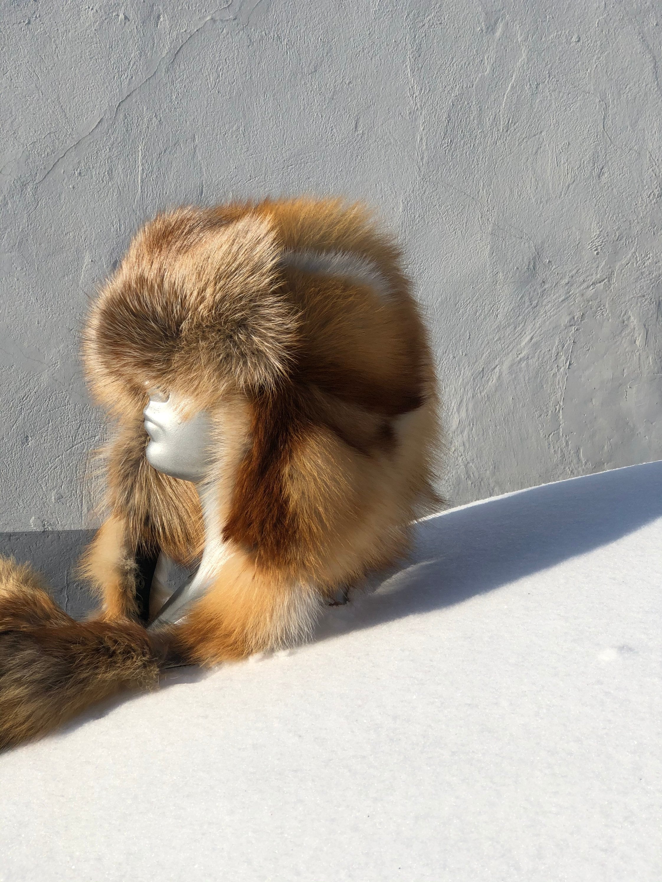 Full Smoky Fox Front: Golden Island Fox Rear Natural Hat - Etsy