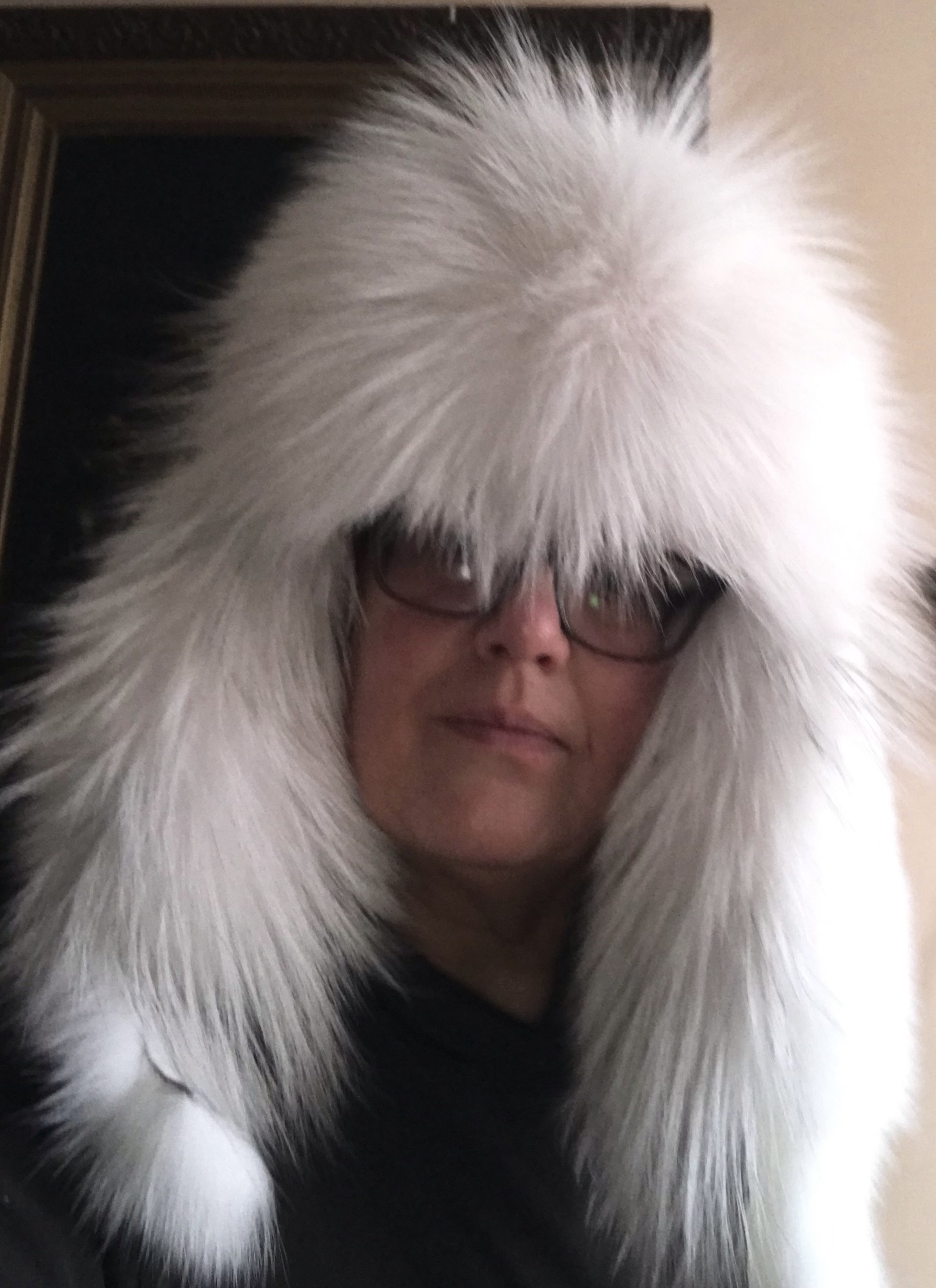 Unisex Natural White Fox White Long Ears Trappers Hats SAGA ...