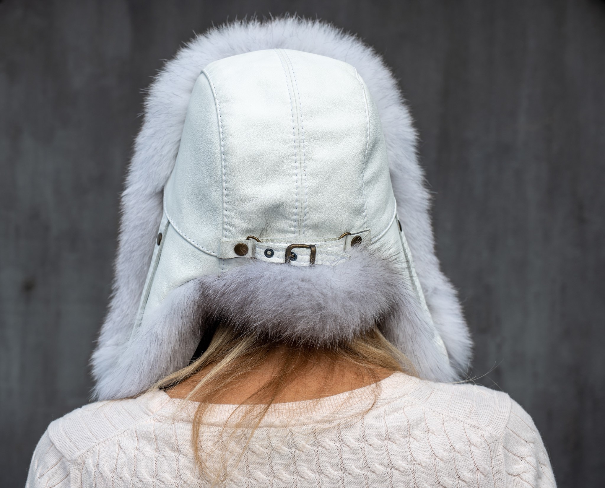 Natural White Fox Womens Trappers Hats SAGA Scandinavian Fur - Etsy