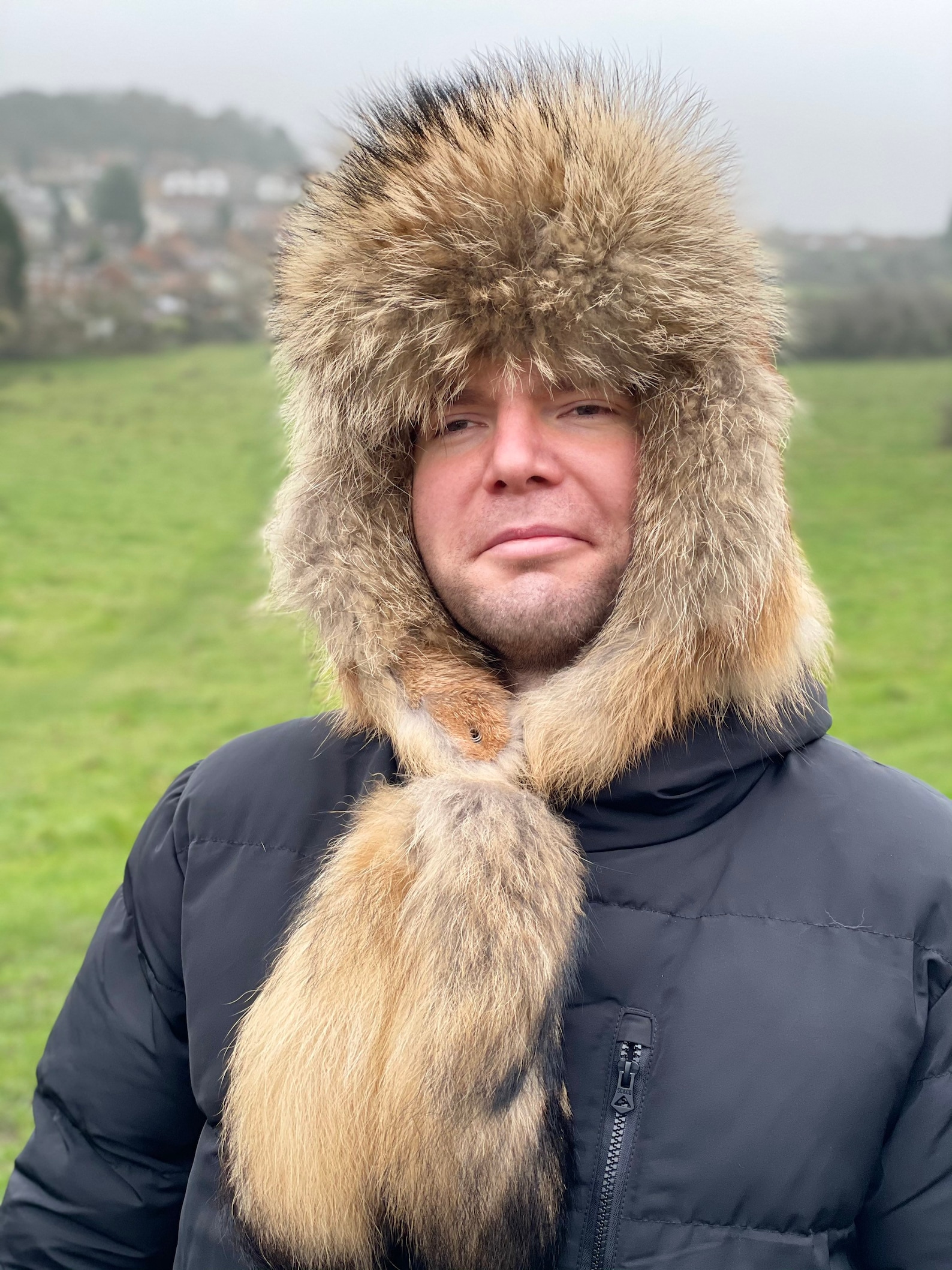 Red Fox / Raccoon Front Natural Full Mens Hat Trappers | Etsy