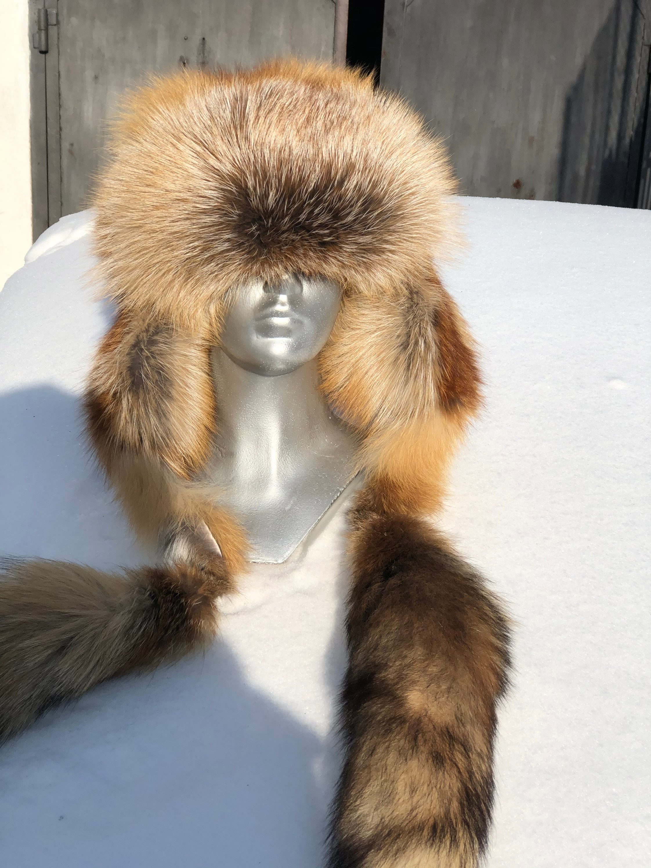 Full Smoky Fox Front: Golden Island Fox Rear Natural Hat - Etsy