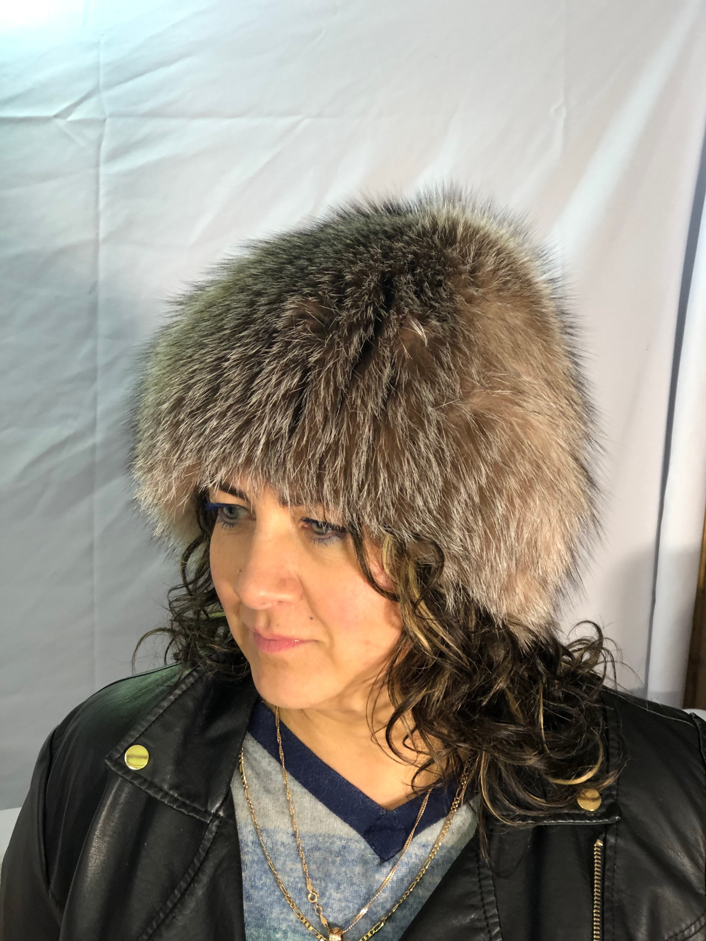 Baltic Face Mink Natural Hat W/ Natural Fox Knitted/ Woven | Etsy