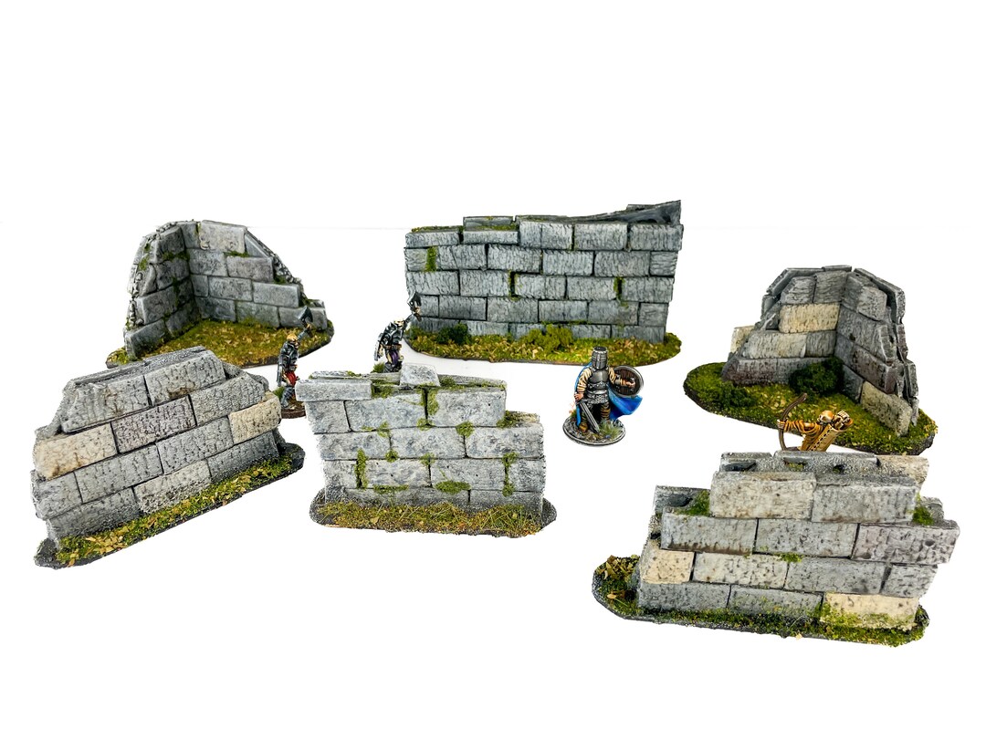 Modular Ruins Terrain, Handcrafted and Painted, for Dnd, Warhammer, 40k ...