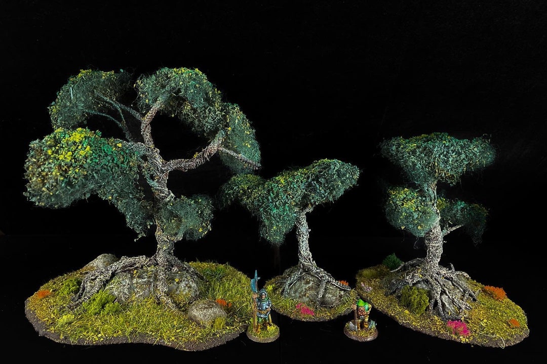 Detailed Large Trees, Handcrafted Forest Scatter Terrain, for Dnd or ...