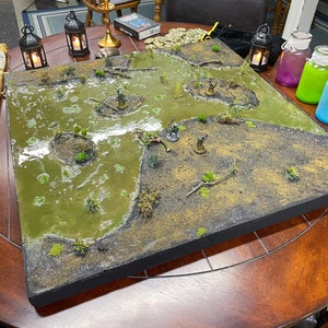 Large Detailed Swamp or Bayou Terrain Board, 2’x2’, for Tabletop RPG ...