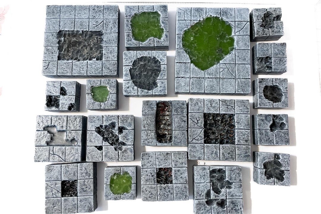 Reversible Terrain Tiles, Painted With Multiple Style Options for ...