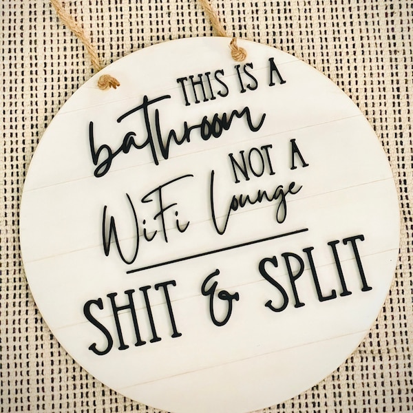 Shit and Split Sign - Etsy