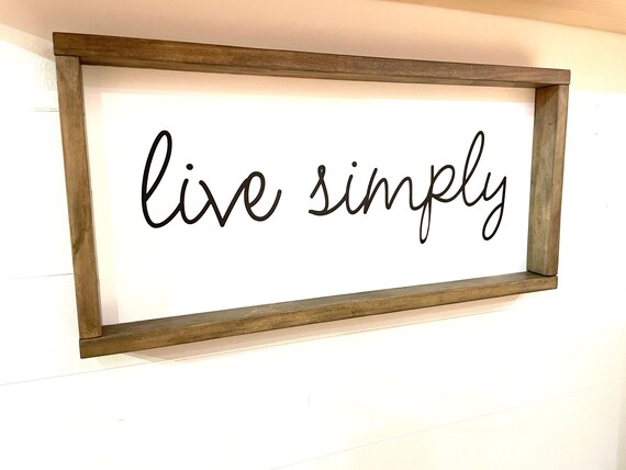 Wall Hangings Wall Décor Live Simply Framed Farmhouse Sign etna.com.pe