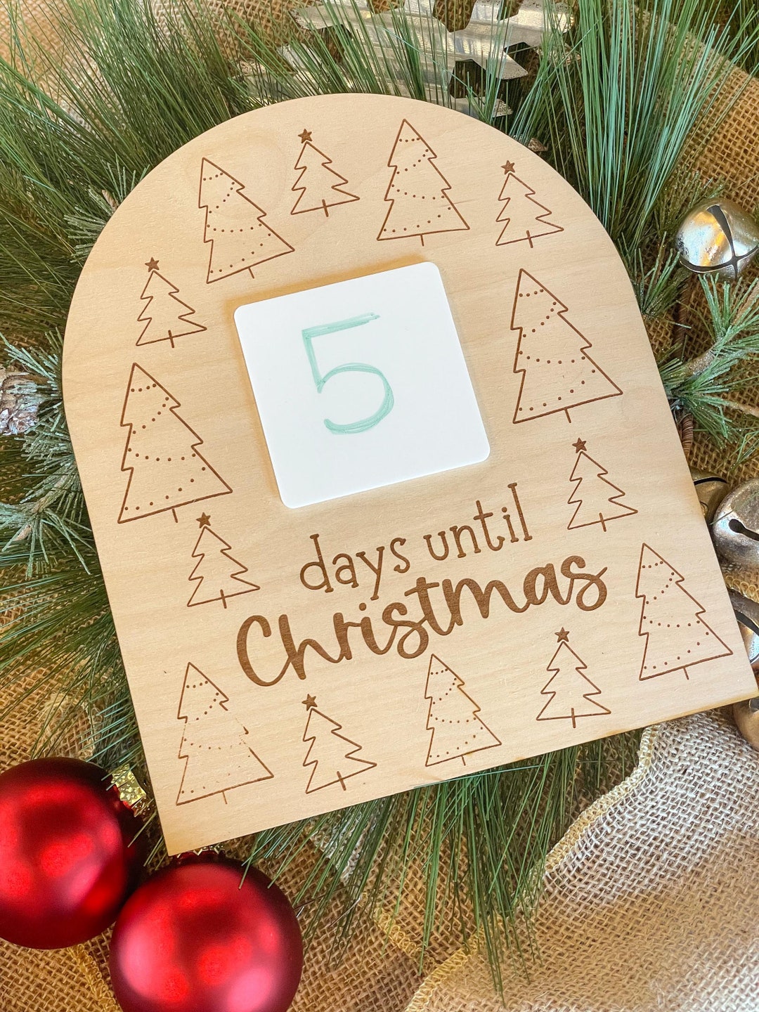 Christmas Countdown | Countdown to Santa | Days Until Santa Comes Sign ...