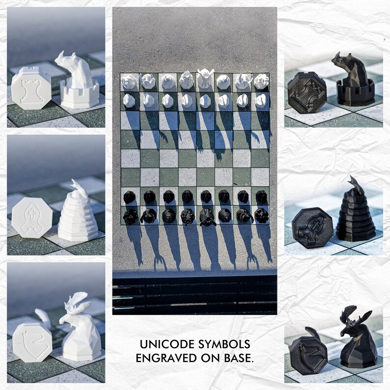 Animal Kingdom Chess 3D Printed Set - Etsy