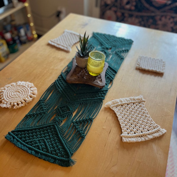 Macrame Table Runner - Etsy