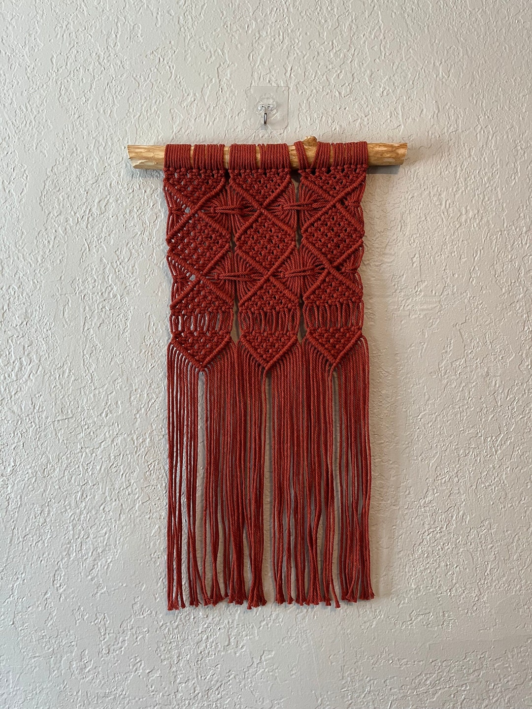 Woven Wall Decor Orange Macrame Art Minimalist Wall Hanging Unique & Handmade - Etsy