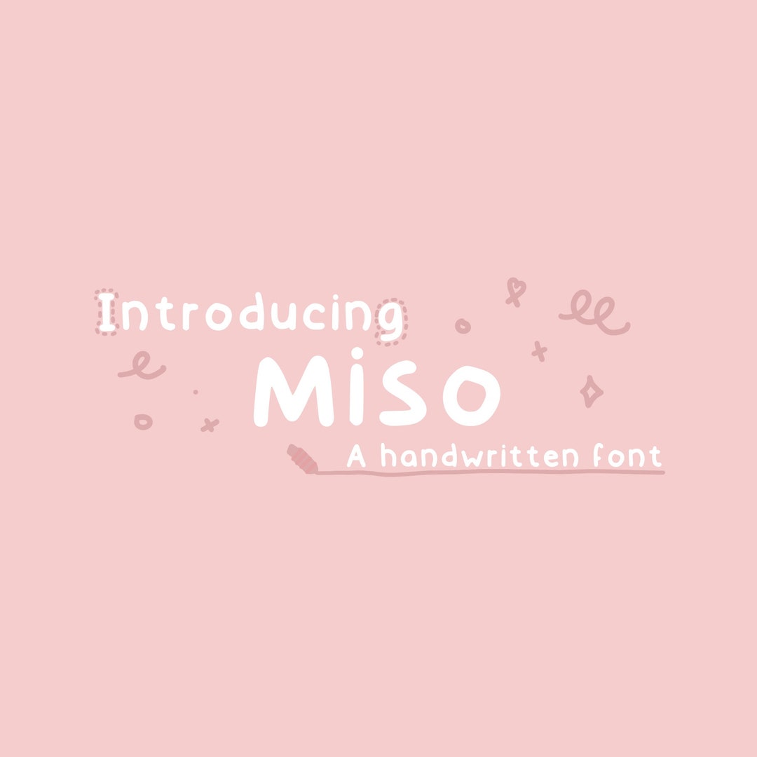 Miso Font Handwritten Font Digital Download Goodnotes & - Etsy