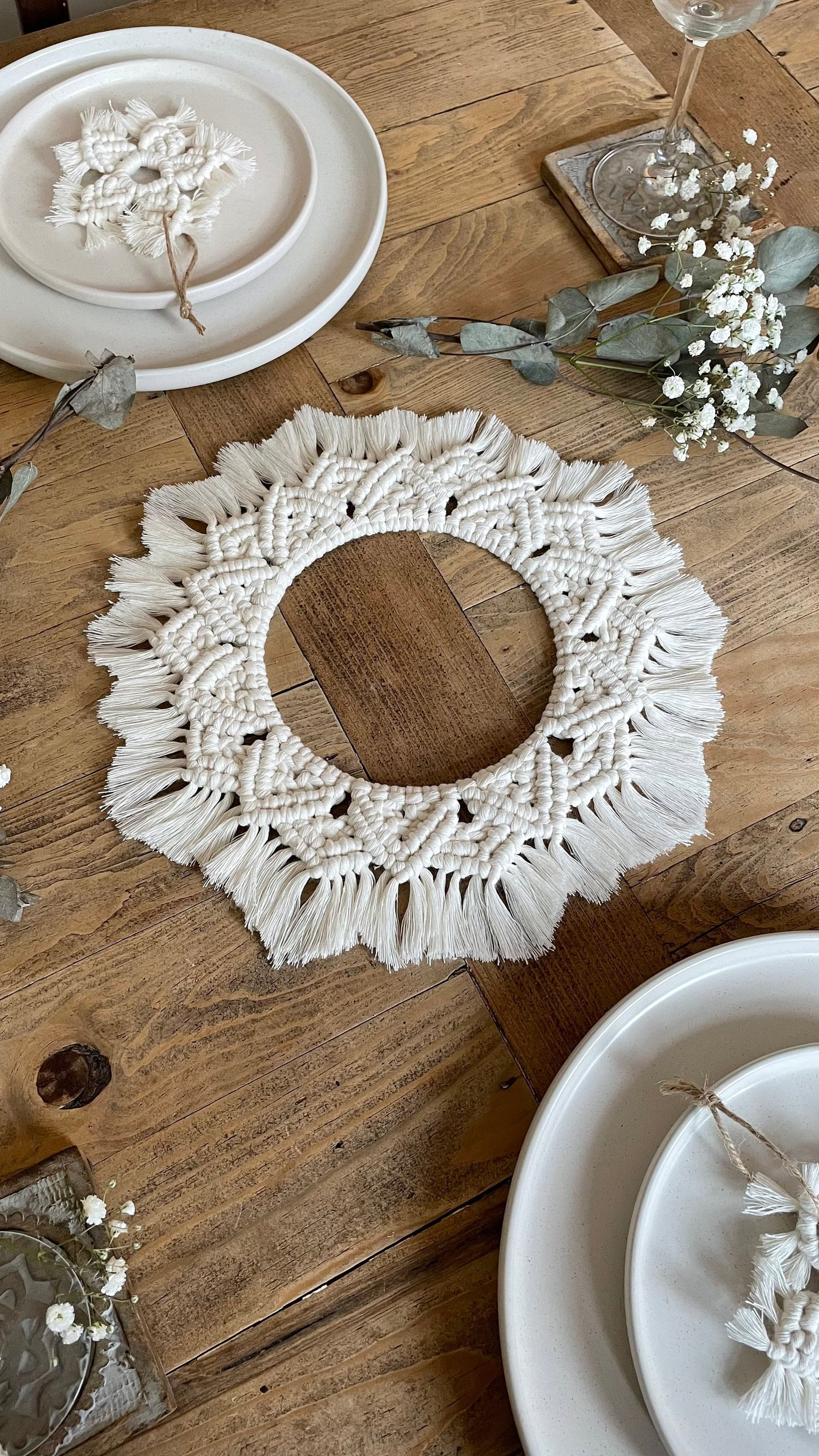 Macramé Table Wreath - Etsy