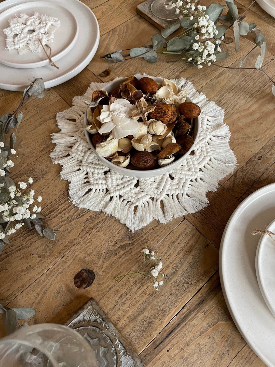 Macramé Table Wreath - Etsy