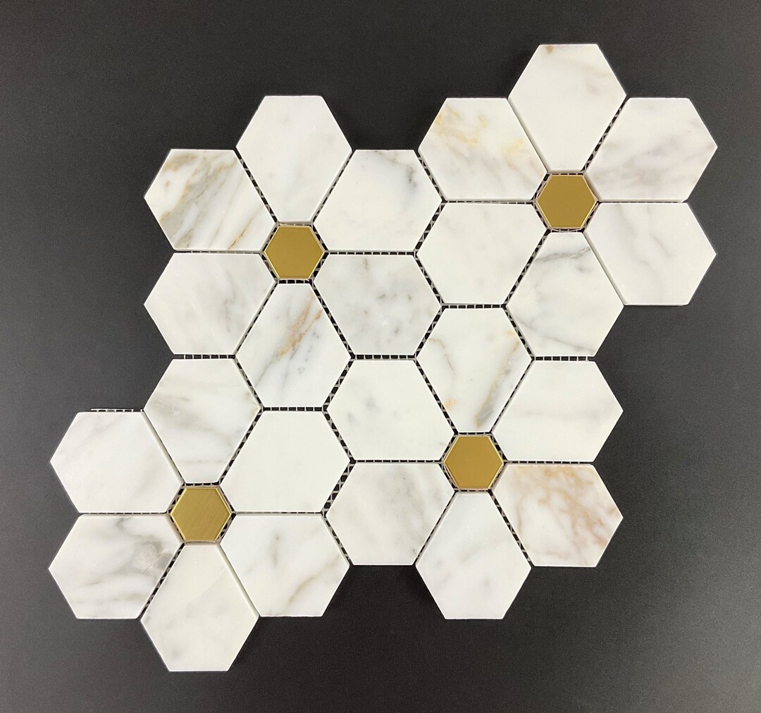 Large Flower Pattern Marble Mosaic Tile - EST000MFL2 - Etsy