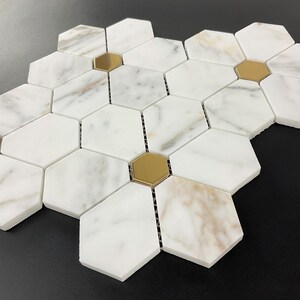 Large Flower Pattern Marble Mosaic Tile - EST000MFL2 - Etsy