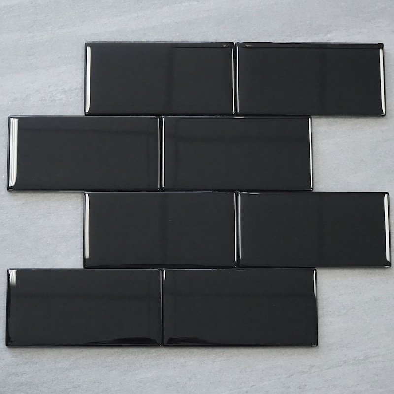 Black Subway Tile - Etsy