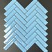 Light Blue 1 X 4 Herringbone Linear Glass Mosaic - Etsy