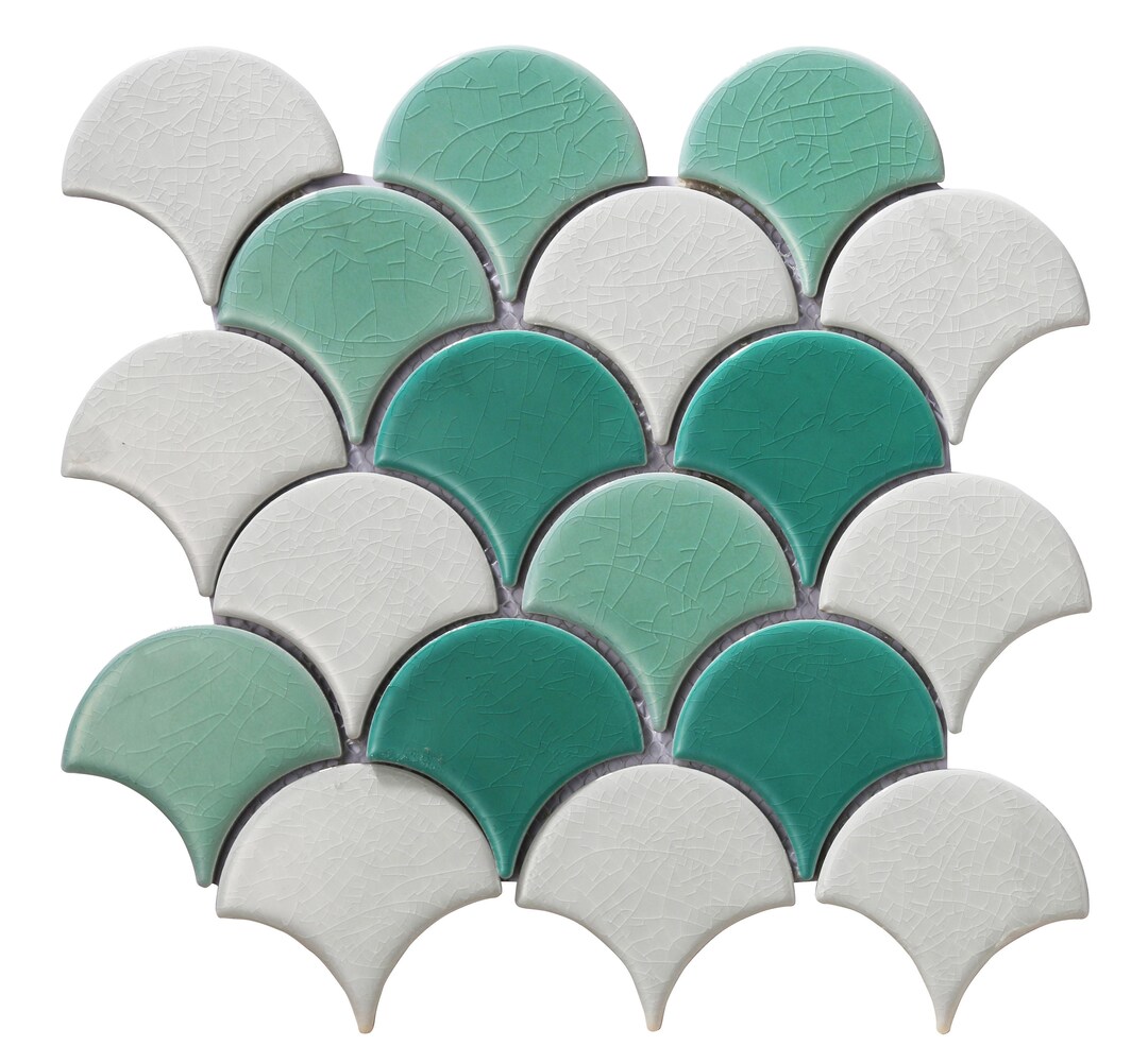 Atlantic Ice Crack Glossy Fish Scale Glass Mosaic Tile - EST000GF2 - Etsy