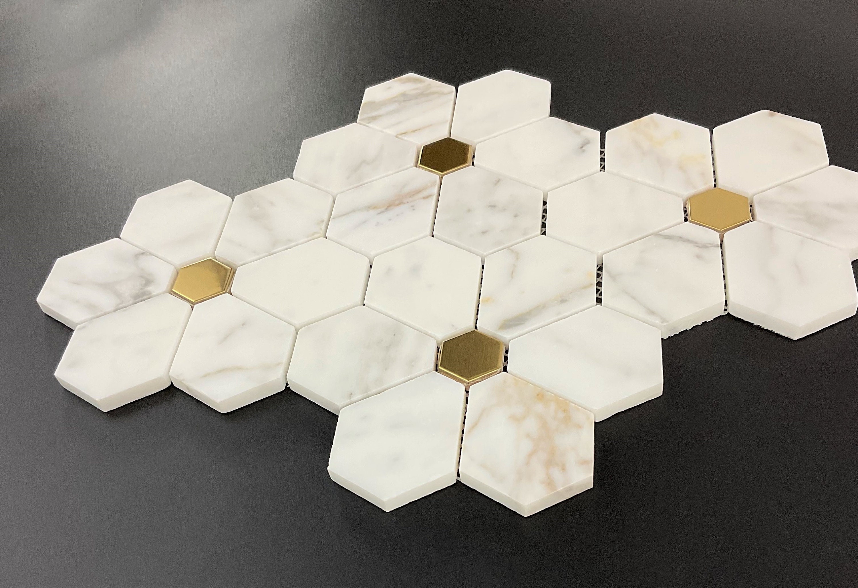 Large Flower Pattern Marble Mosaic Tile - EST000MFL2 - Etsy