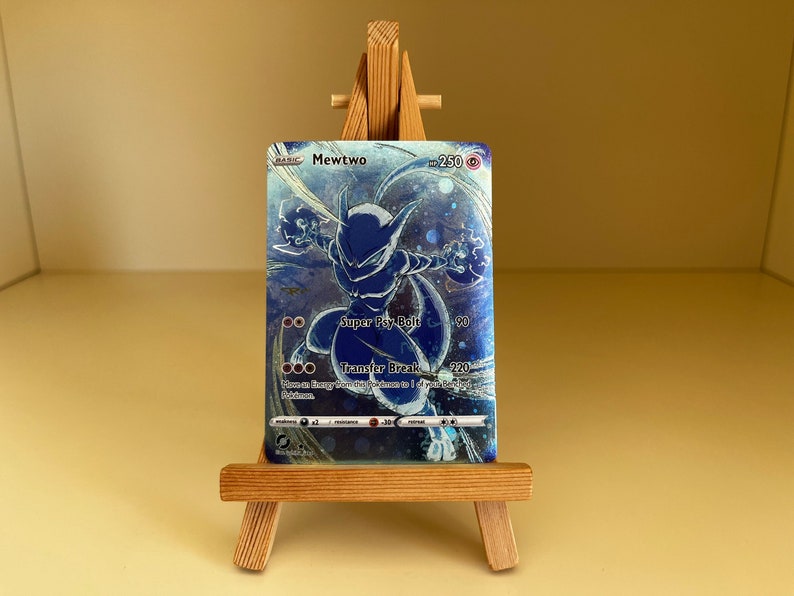 Custom Card Orica MEWTWO FULL Art Relief Effects Cosmo Holo Fanart - Etsy